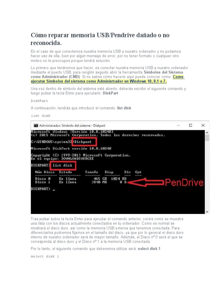 Cómo Reparar Memoria USB | PDF | Memoria USB | Arquitectura de Computadores