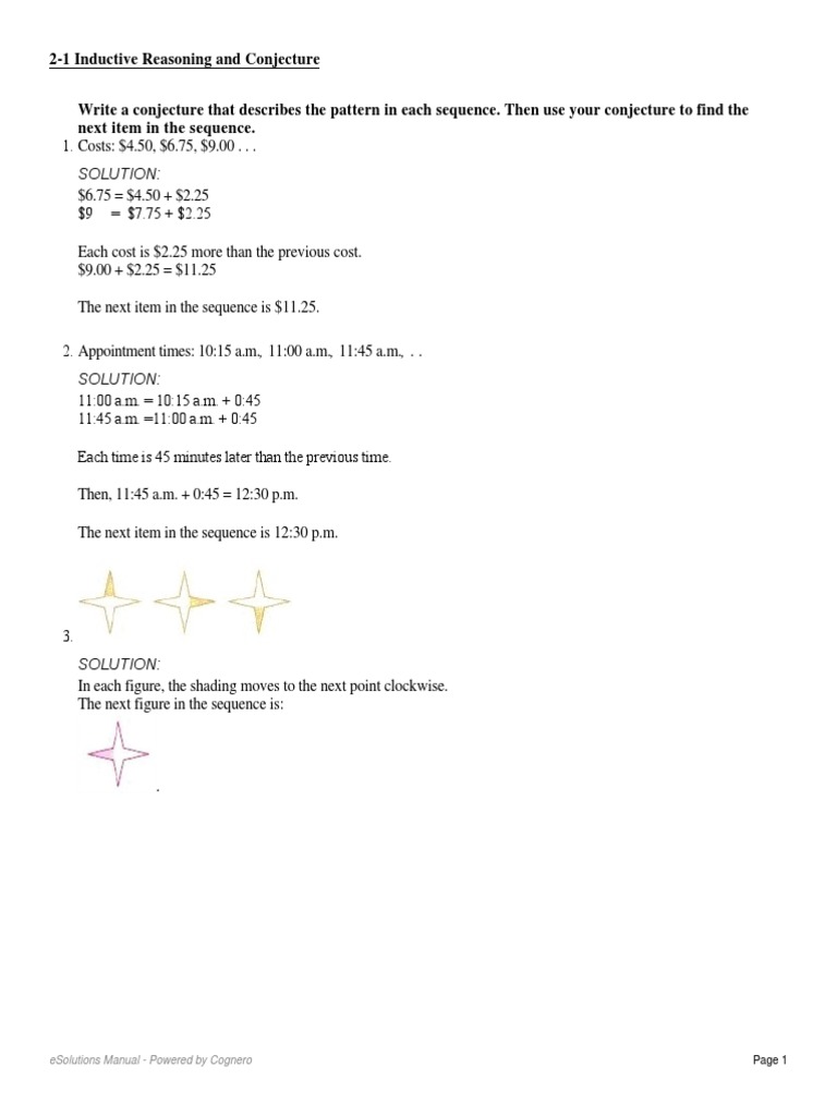 Esolutions Manual - Powered by Cognero | PDF | Conjecture | Area