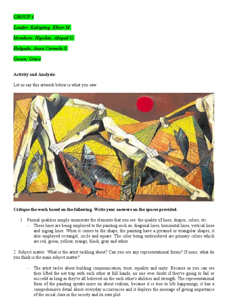 Group 4 Leader: Kabigting, Elizer M. Members: Hipolito, Abigail G ...