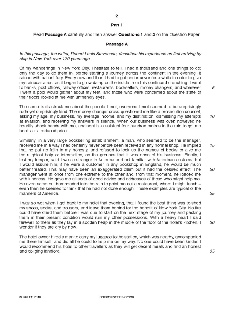 Reading Comprehension (In Class) | PDF