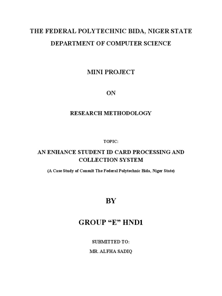 ID Card Mini Project | PDF | Software Testing | Unit Testing