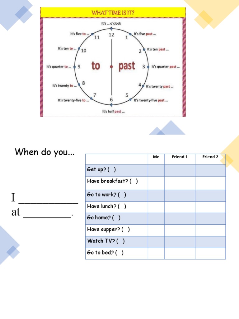 Daily Routine Verbs | PDF