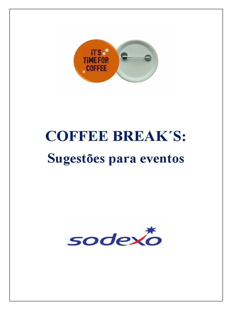 COFFEE BREAK - Sugestões para Eventos | PDF | Sanduíche | Queijo