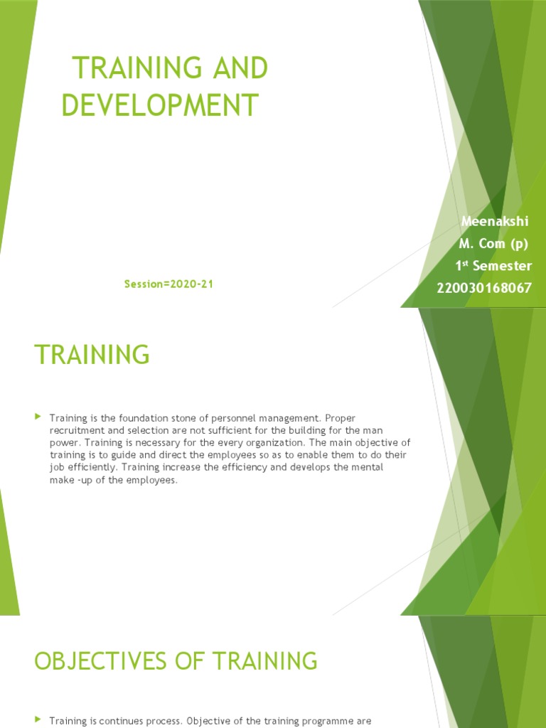 'TRAINING AND DEVELOPMENT'ppt | PDF | Apprenticeship | Human Resources