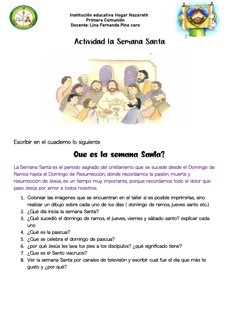 Actividades de Semana Santa para Niños | PDF