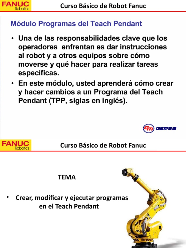 Crear, Modificar y Ejecutar Un Programa | PDF | Velocidad | Robot