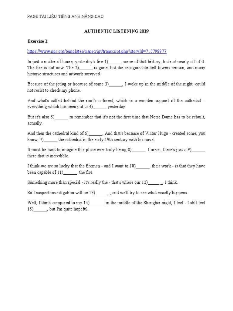 Authentic Listening 2019 | PDF | Entertainment (General)