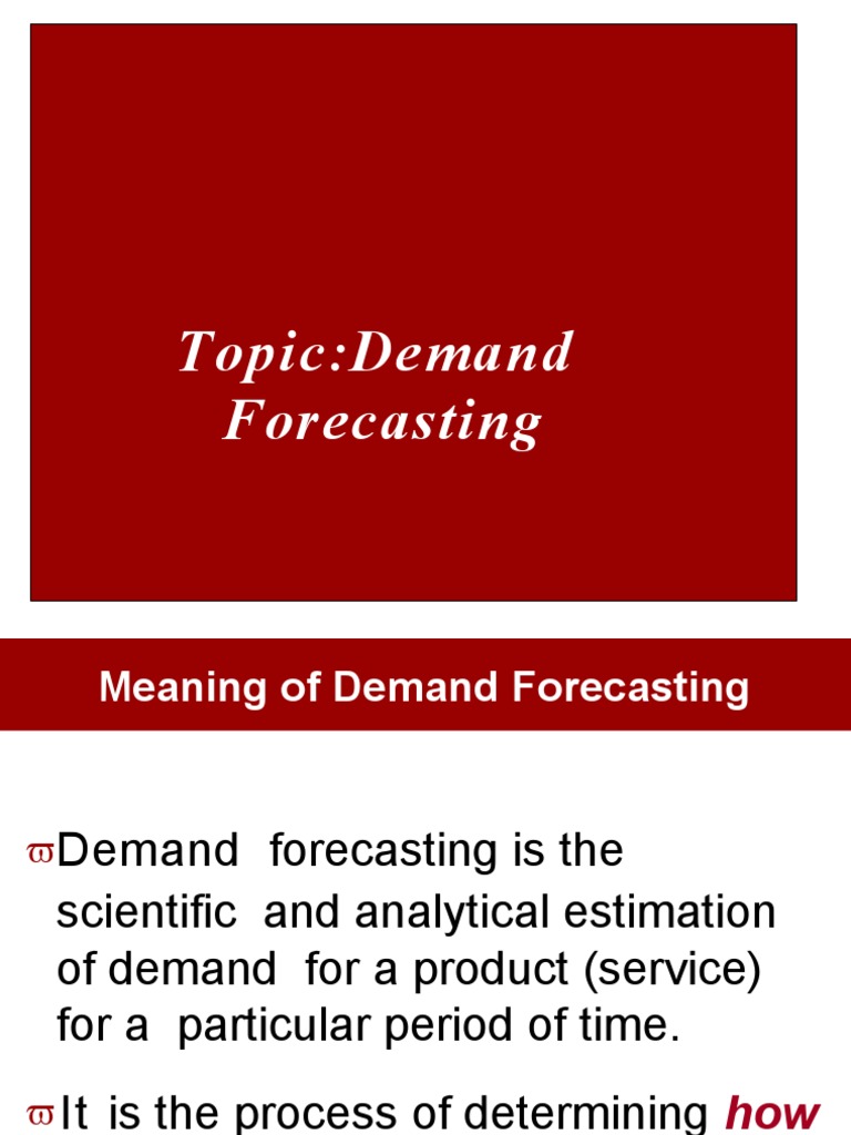 Demand Forecasting | PDF | Forecasting | Demand