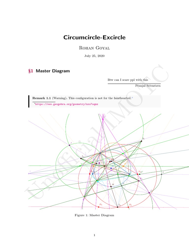 Imotc: Circumcircle-Excircle | PDF | Elementary Geometry | Euclidean ...