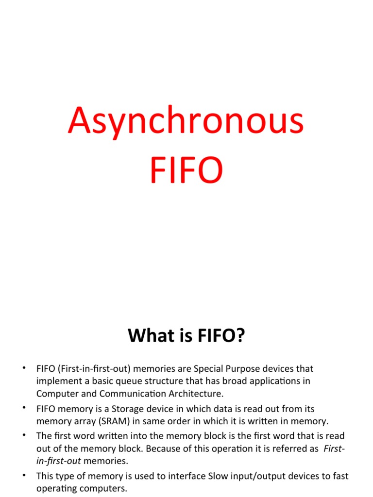 Design of an Asynchronous FIFO with Dual Port RAM, Address Pointers and ...