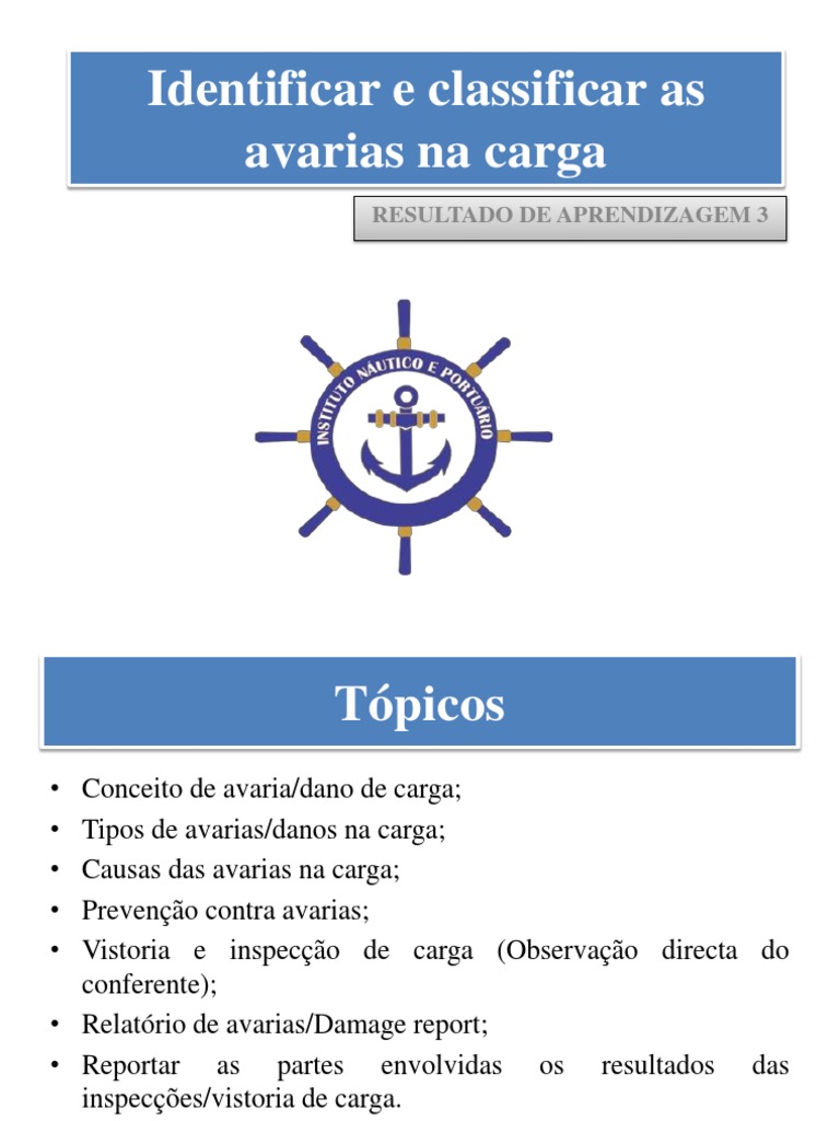 Identificar e classificar avarias de carga | PDF | Embalagem e ...