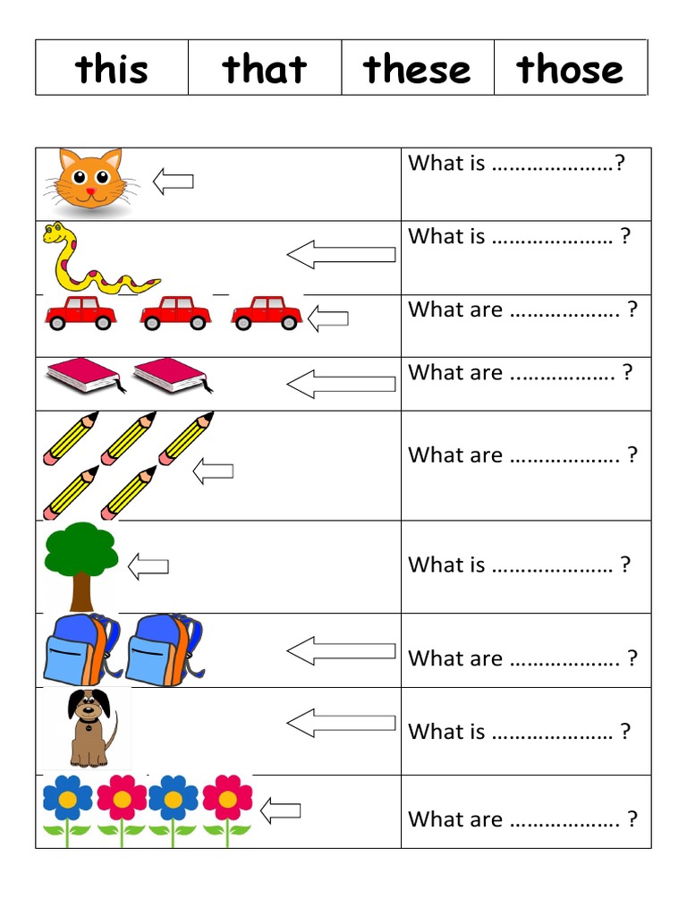 This That These Those Fun Activities Games 111460 | PDF | Games ...