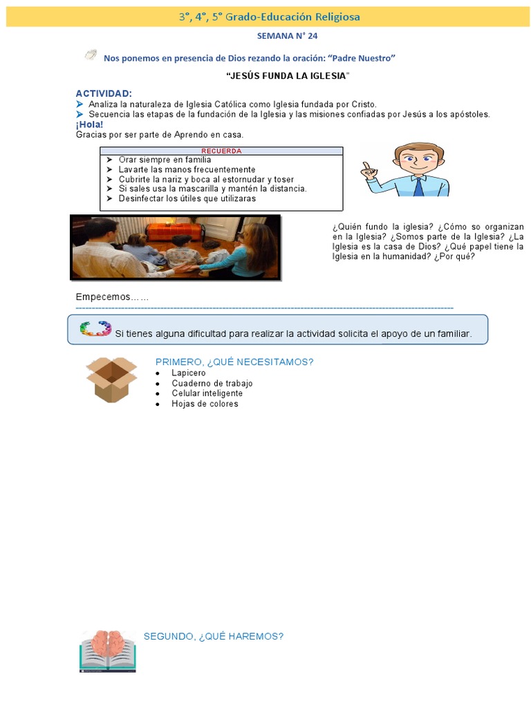 Ficha de Aprendizaje Religion | PDF | Evangelios | Jesús