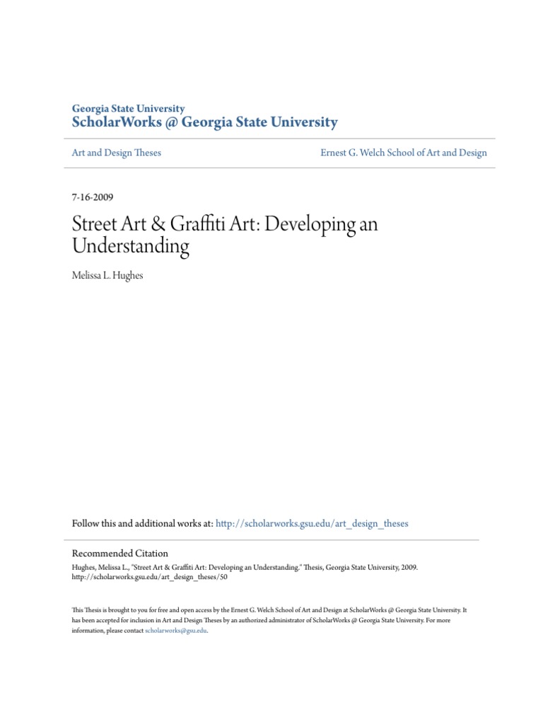 Street Art & Graffiti Art - Developing An Understanding | PDF ...