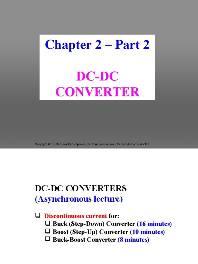 Chapter 2 Part 2 Dc Dc Converter Pdf Power Electronics Electricity