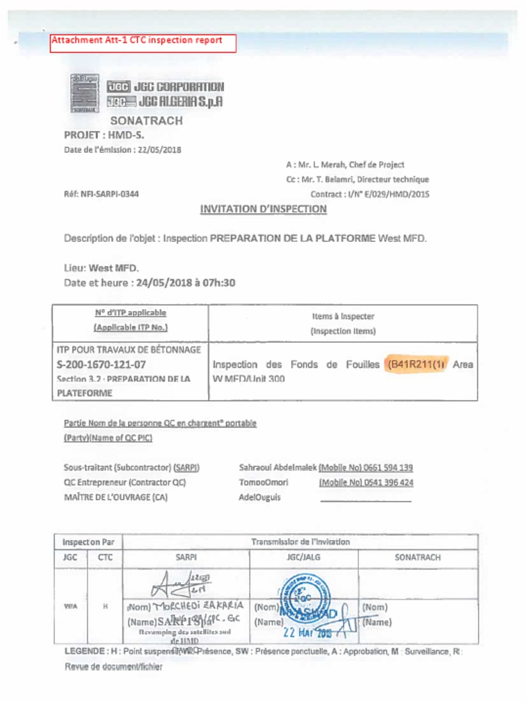 CTC Inspection Report Summary | PDF