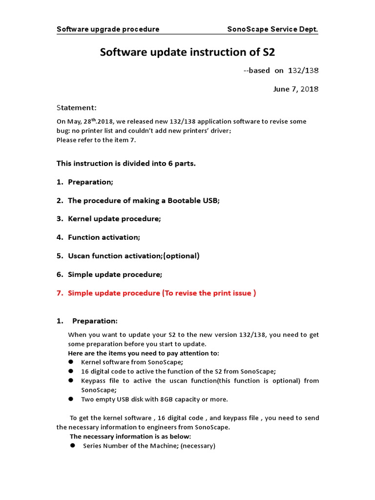 Software Update Instruction of S2-Based On 132.138 - Updated On 2018.6.7 | PDF | Booting | Hard ...
