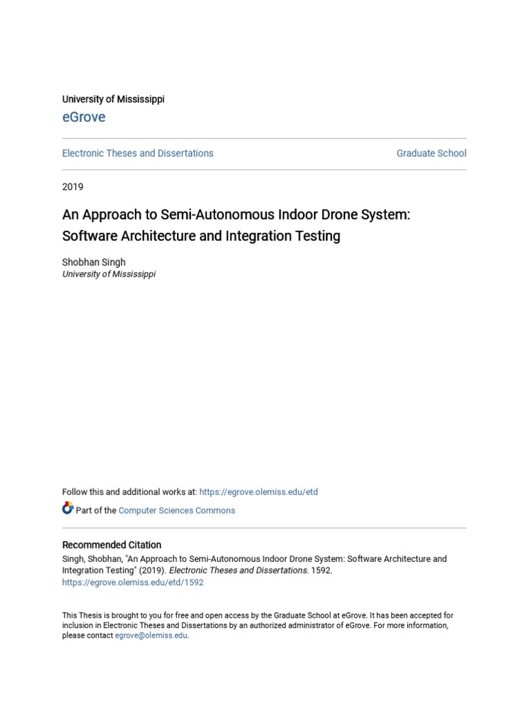 An Approach To Semi-Autonomous Indoor Drone System - Software Arch ...