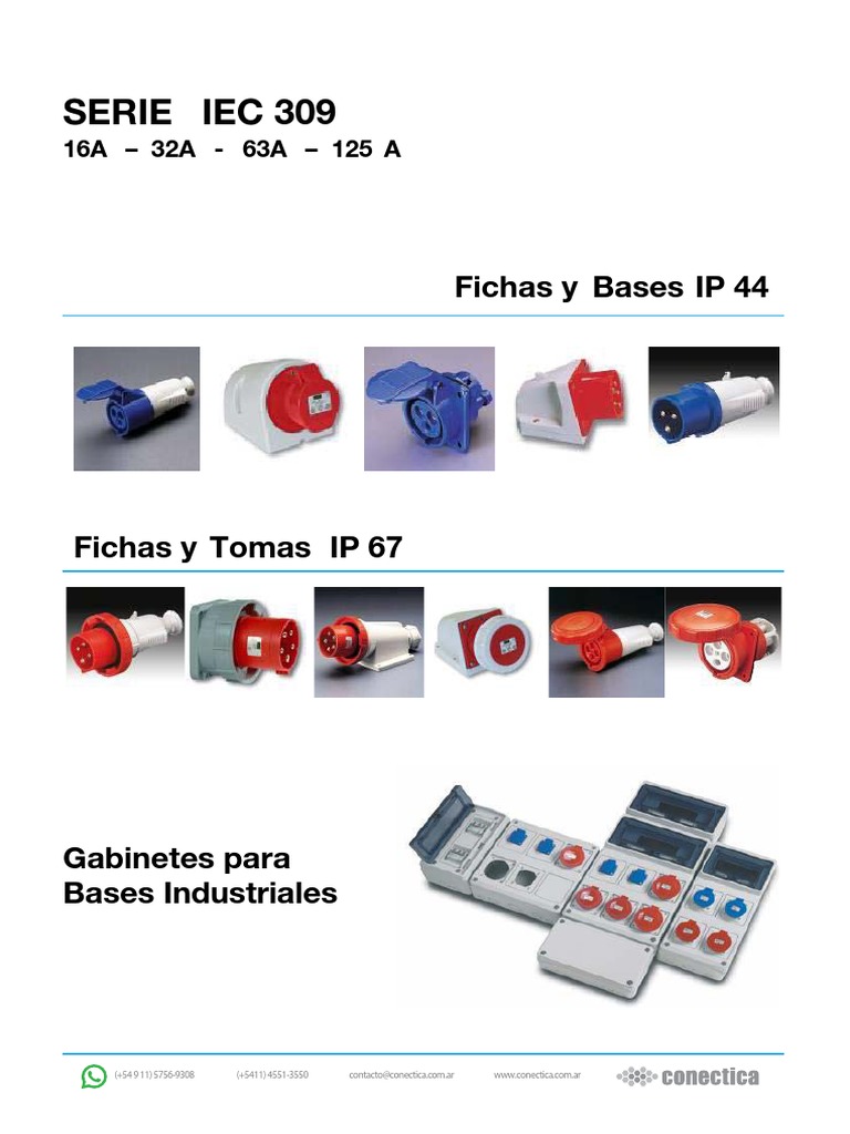 CONECTICA - Conectores IEC 309 | PDF | Bienes manufacturados | Equipo