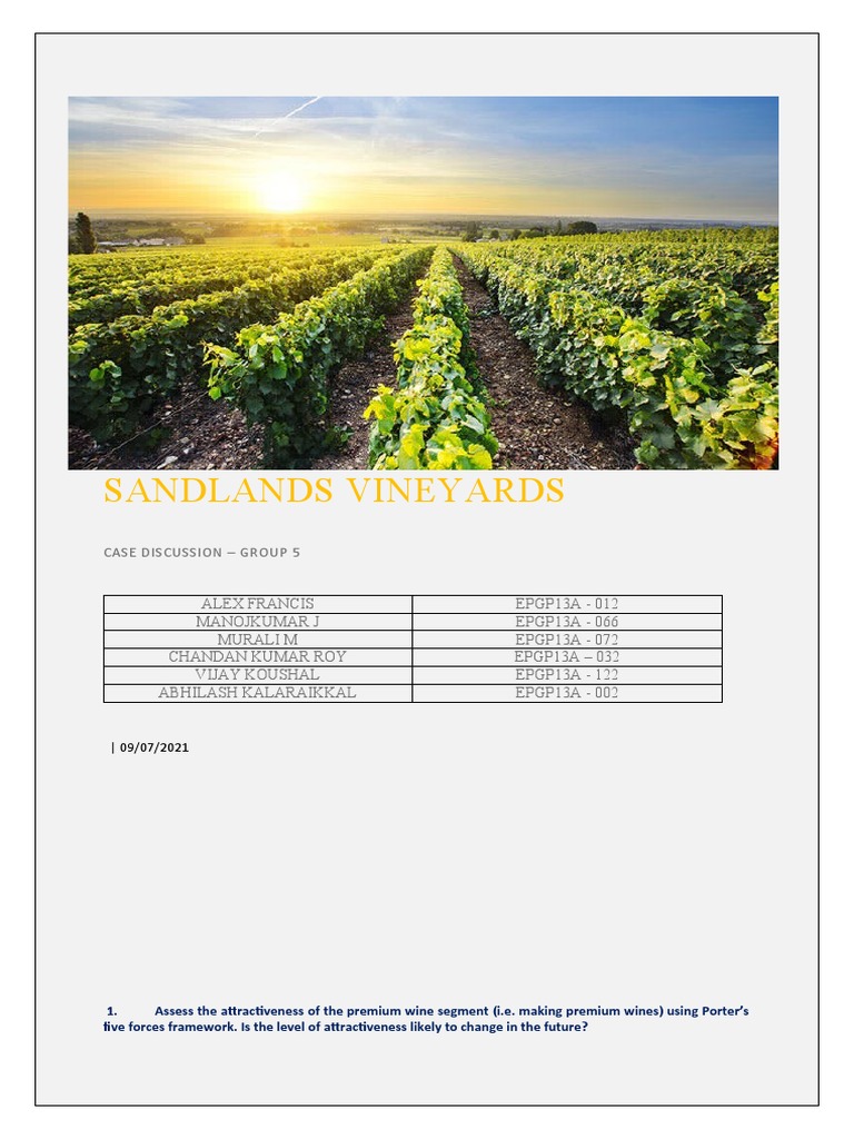 Sandlands Vineyards | PDF | Vineyard | Wine
