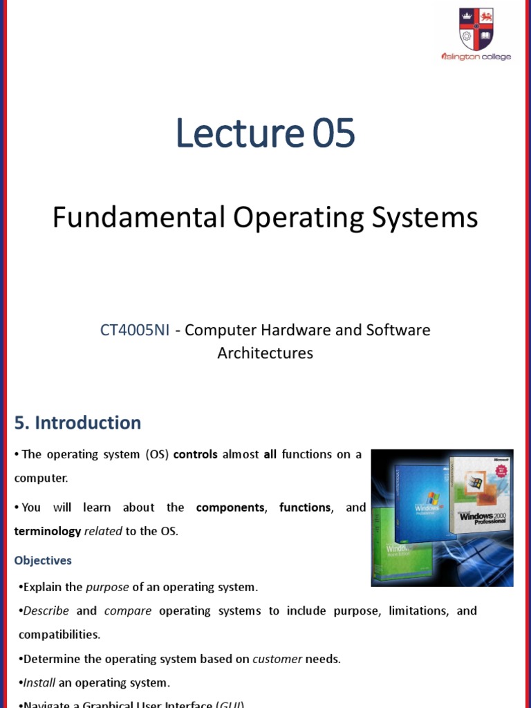 Lecture 05 - Computer Hardware and Software Architectures | PDF ...