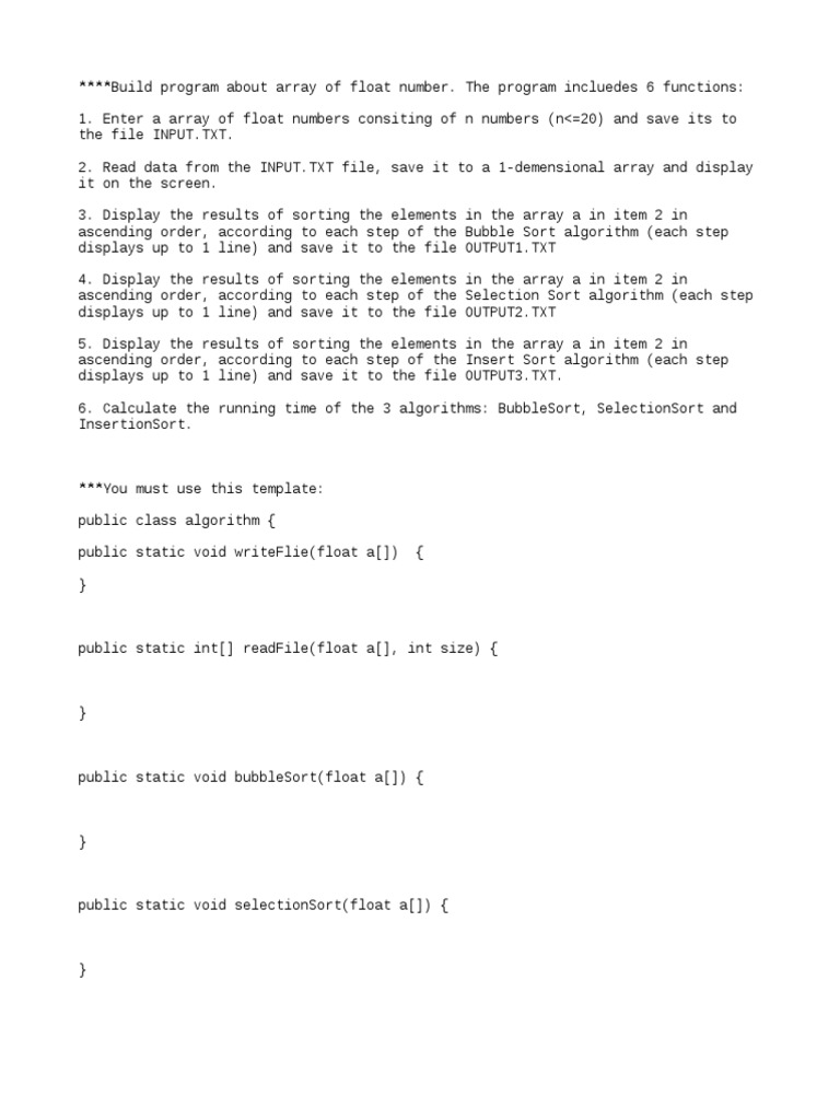Comparing Float Array Sorting Algorithms Bubble Sort Selection Sort And Insertion Sort Pdf