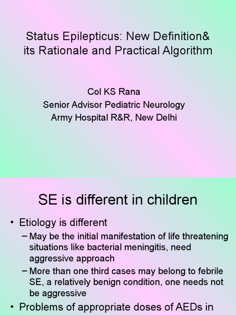 Status Epilepticus in A Child | PDF | Epilepsy | Benzodiazepine
