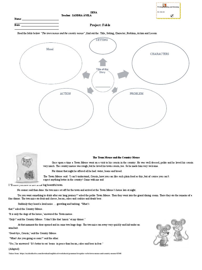 Fable Analysis: Town vs. Country Mouse | PDF | Mouse | Foods