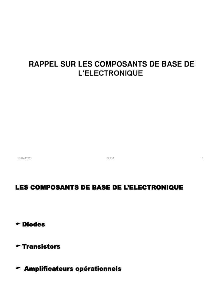 Composants Électronique de Base | PDF | Transistor | Diode