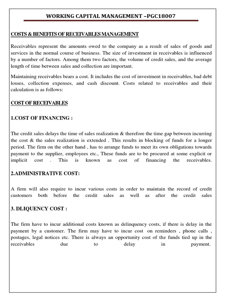 Cost Notes by Miss Ravina Inchalkar | Download Free PDF | Credit ...