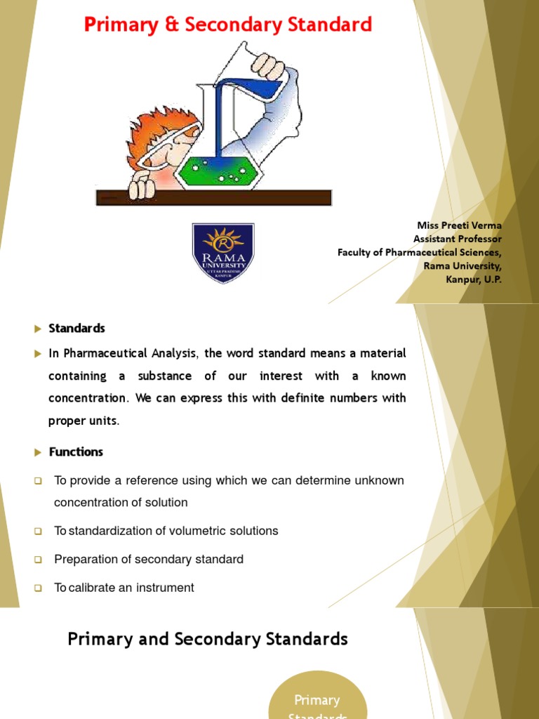 Primary & Secondary Standard | PDF | Titration | Chemistry