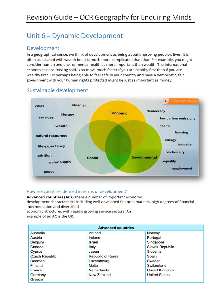 EDCs and LIDCs in Geography Explained | PDF | Human Development Index ...