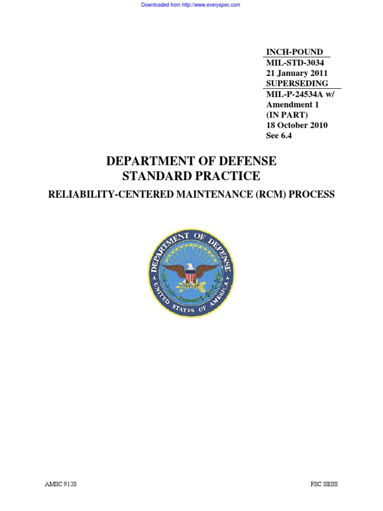 Department of Defense Standard Practice: Reliability-Centered ...