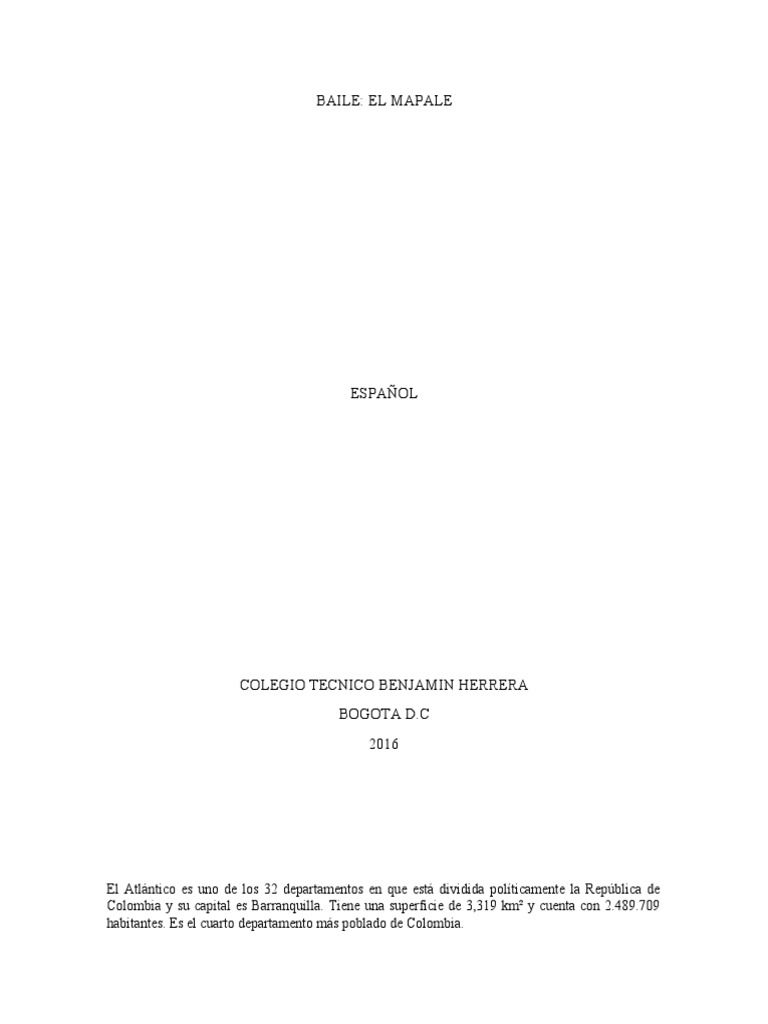 Origen e Historia del Mapalé Colombiano | PDF | Educación avanzada ...
