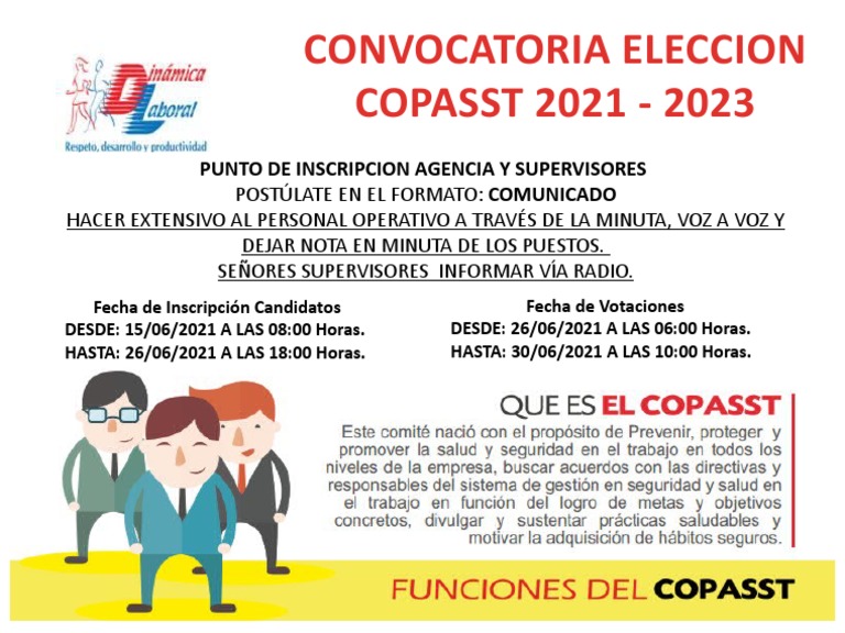 Convocatoria Copasst 2021 | PDF