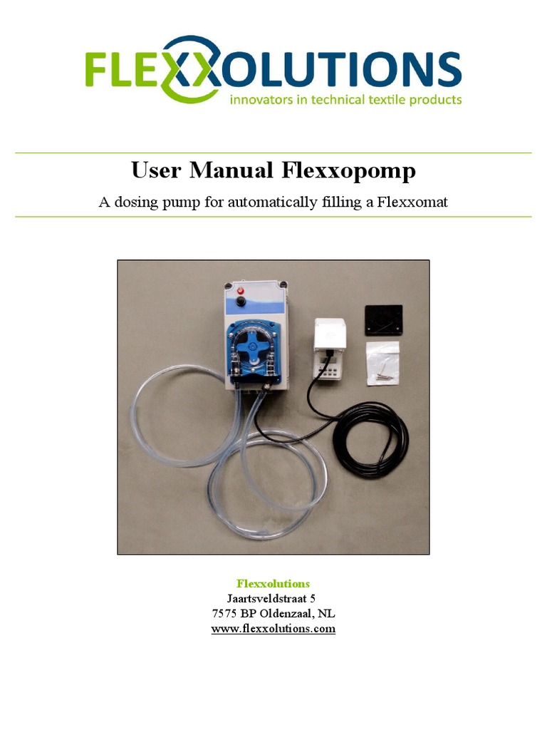 User Manual Flexxopomp: A Dosing Pump For Automatically Filling A ...