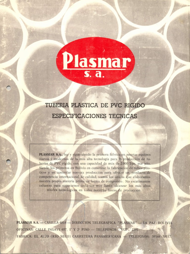 Tuberias Plasmar | PDF
