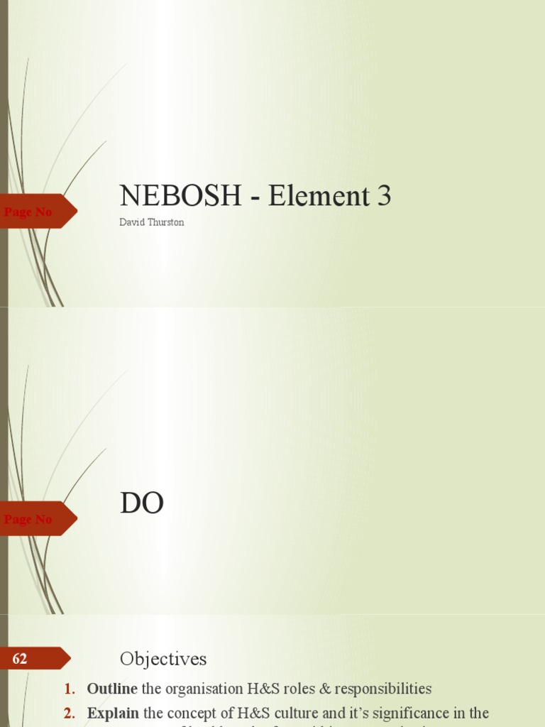 Nebosh - Element 3 | PDF | Competence (Human Resources) | Occupational ...