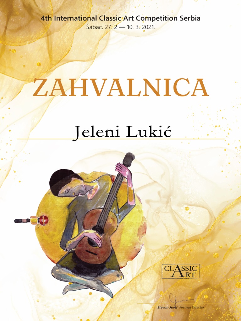 Zahvalnica - Jelena Lukic | PDF