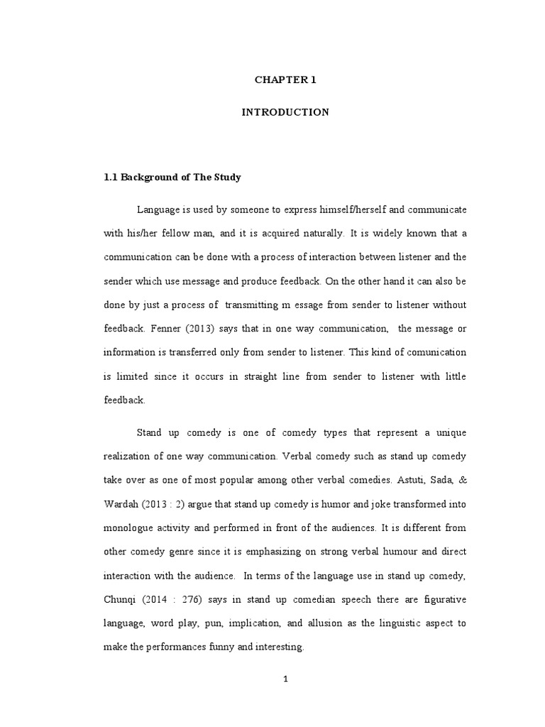 Introduction - FIGURES OF SPEECH ANALYSIS OF VERBAL HUMOUR IN TREVOR ...