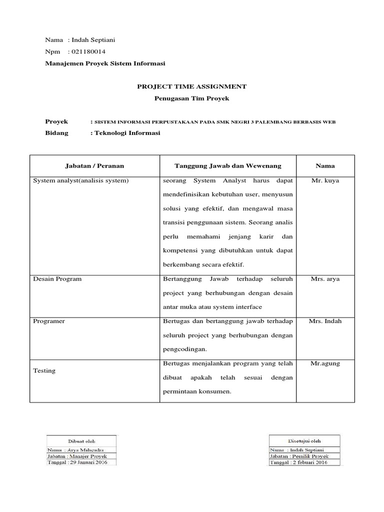 Project Team Assignment | PDF