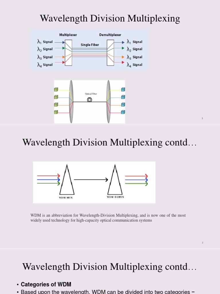 Wavelength Division Multiplexing | PDF | Wavelength Division ...