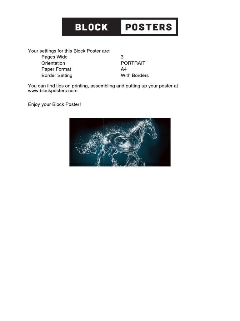 Create A4 Portrait Block Poster | PDF