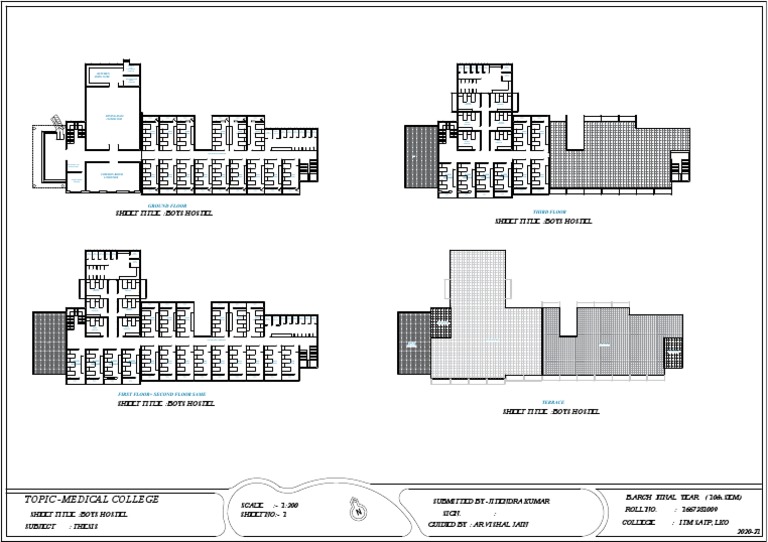 Topic - Medical College: Ground Floor Third Floor | PDF | Buildings And ...