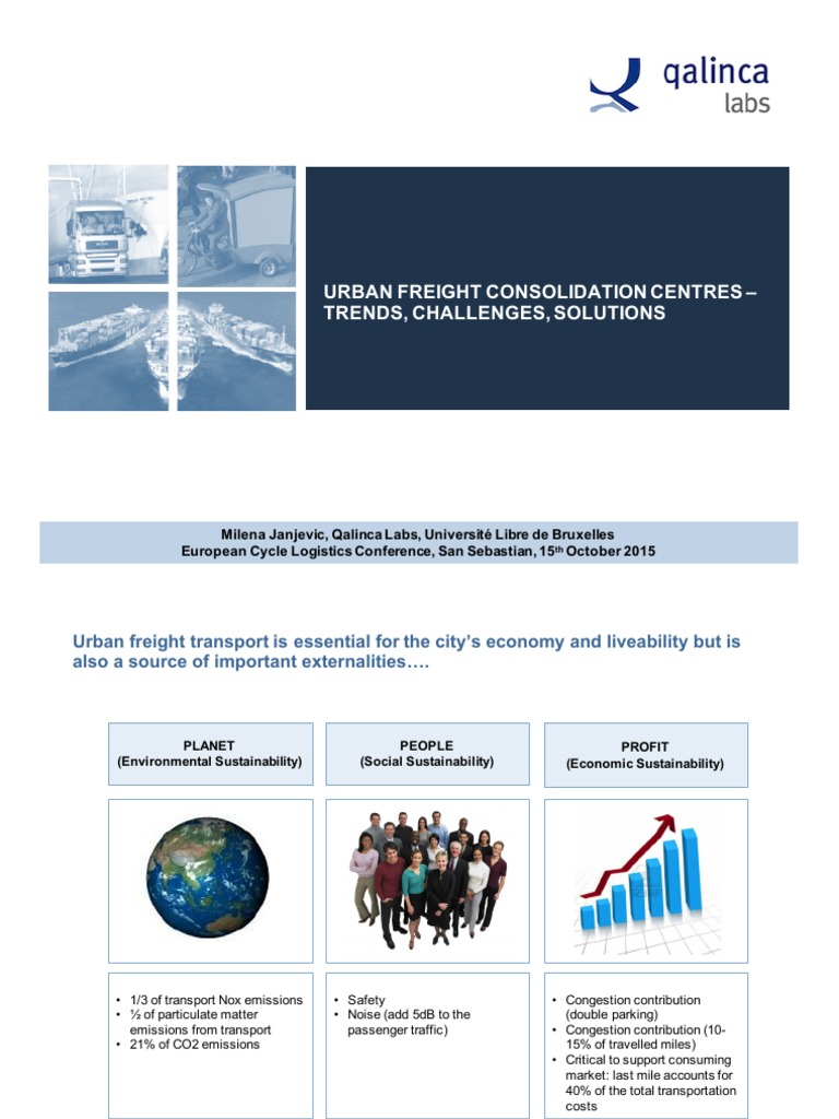 Urban Freight Consolidation Trends | PDF | Sustainability | Logistics