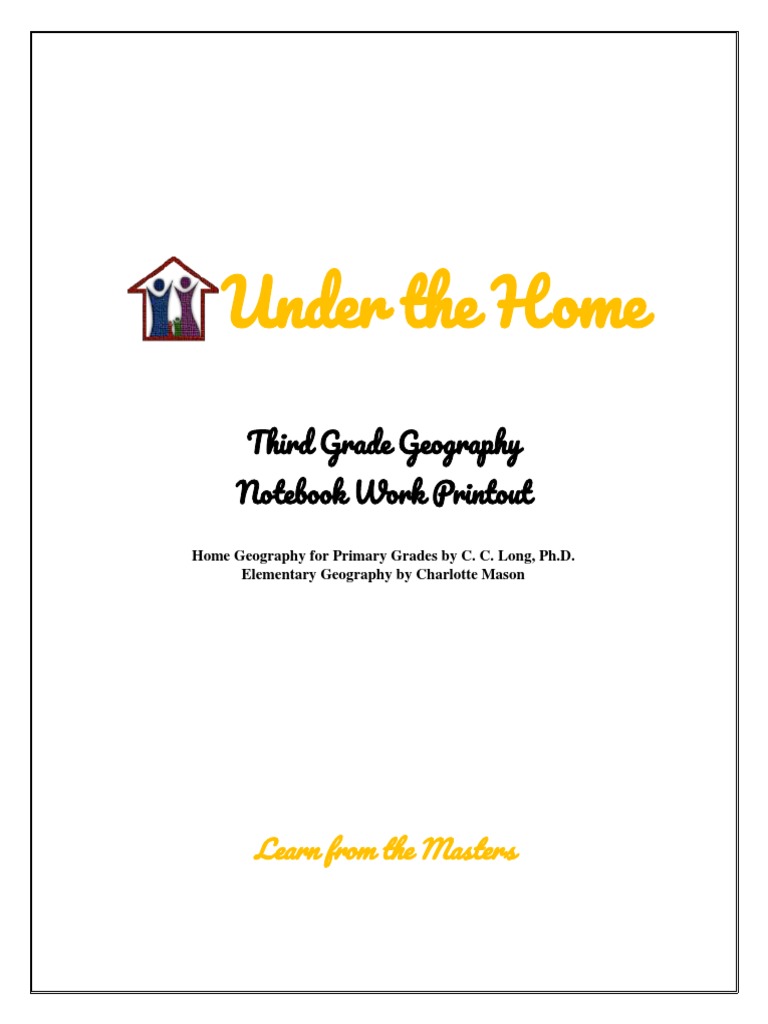 Under The Home: Third Grade Geography Notebook Work Printout | PDF ...