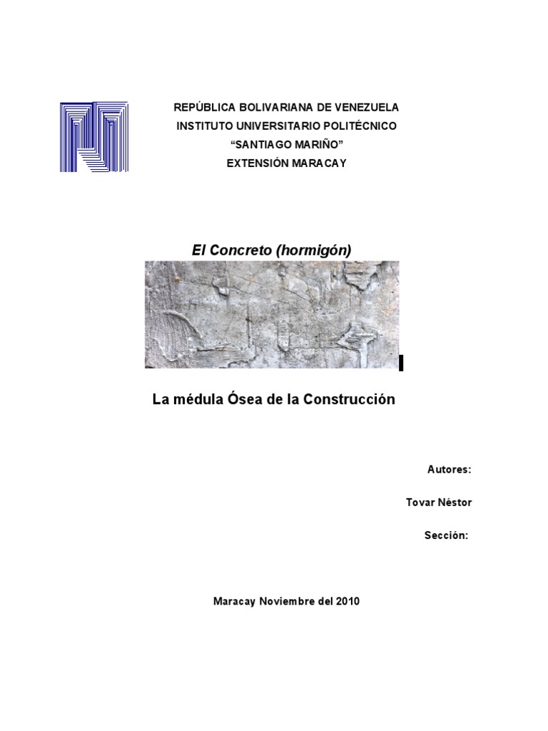REPÚBLICA BOLIVARIANA DE VENEZUELA - doc..CONCRETO | PDF | Hormigón ... REPÚBLICA BOLIVARIANA DE VENEZUELA - doc..CONCRETO | PDF | Hormigón ...