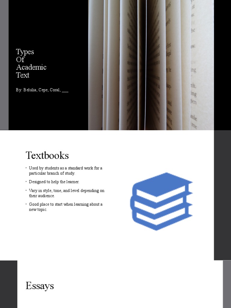 Types of Academic Text | PDF | Thesis | Science