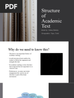 Structures of Academic Texts Explained | PDF | Essays | Information