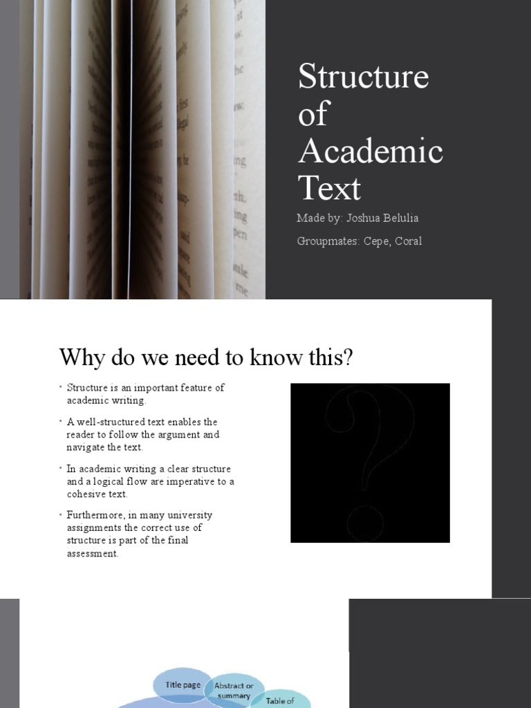 Structure of Academic Text | PDF | Theory | Essays